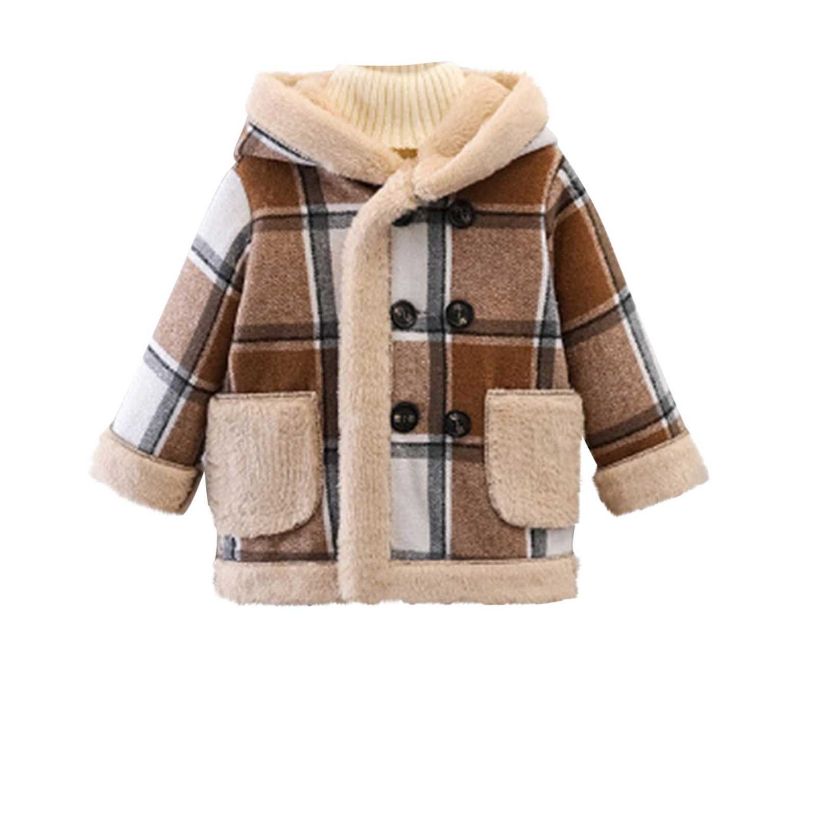 Baby Fleece Jacket with Hood Long Sleeve Sherpa Lined Hooded Shirt ...