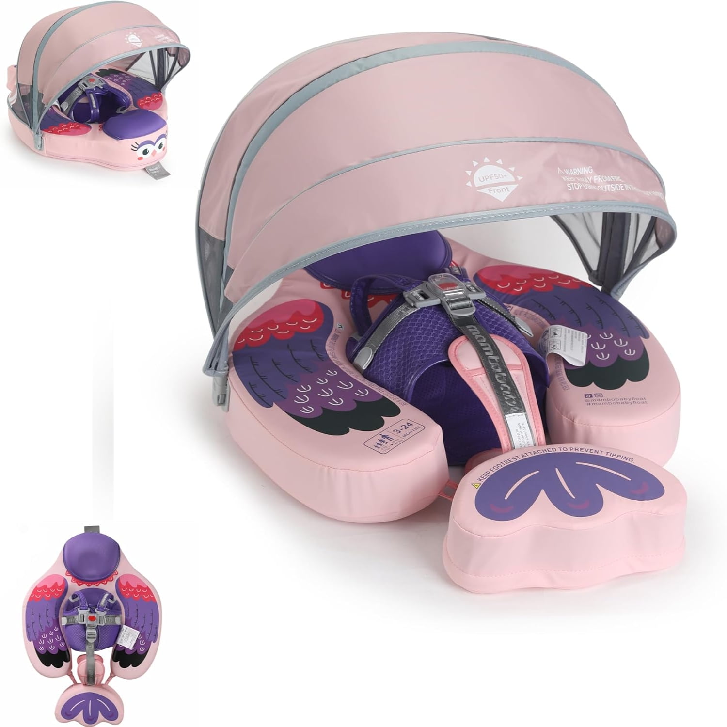 Baby Float with Canopy Non Inflatable Mambobaby Float Pool Floats Sun ...