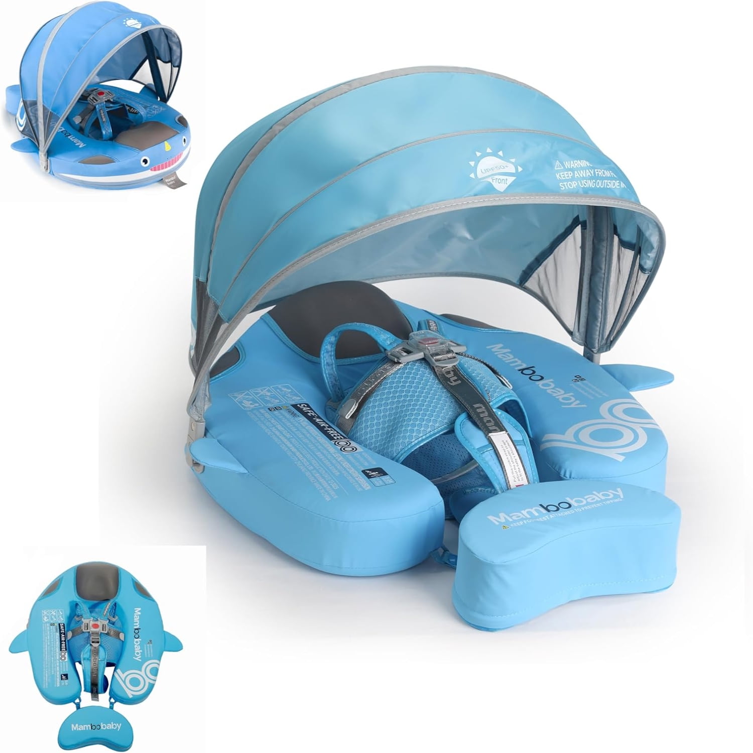 Baby Float with Canopy Non Inflatable Mambobaby Float Pool Floats Sun ...