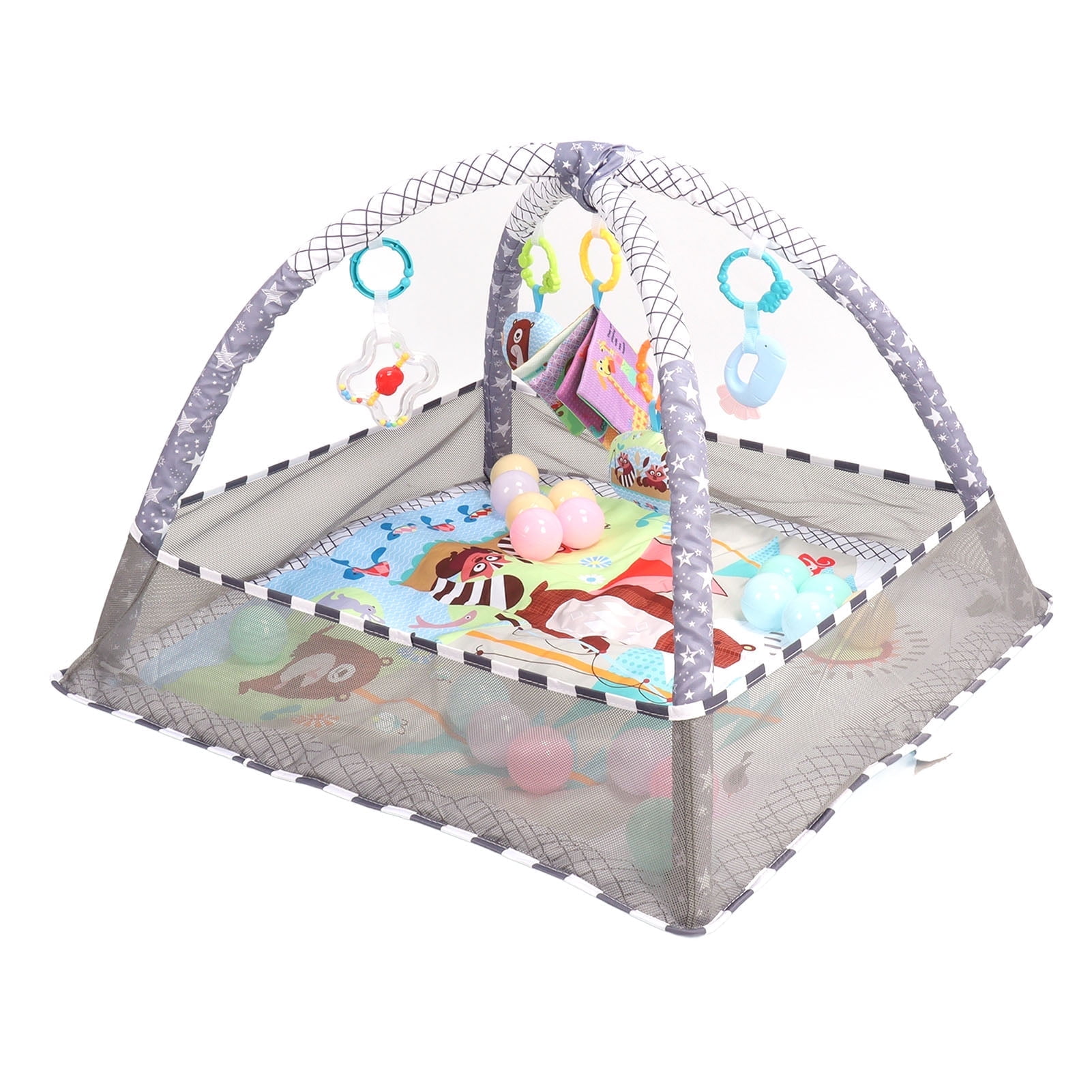 Baby Floor Gym Play Mat & Ball Pit for Newborn to Toddler 0-12 Months ...
