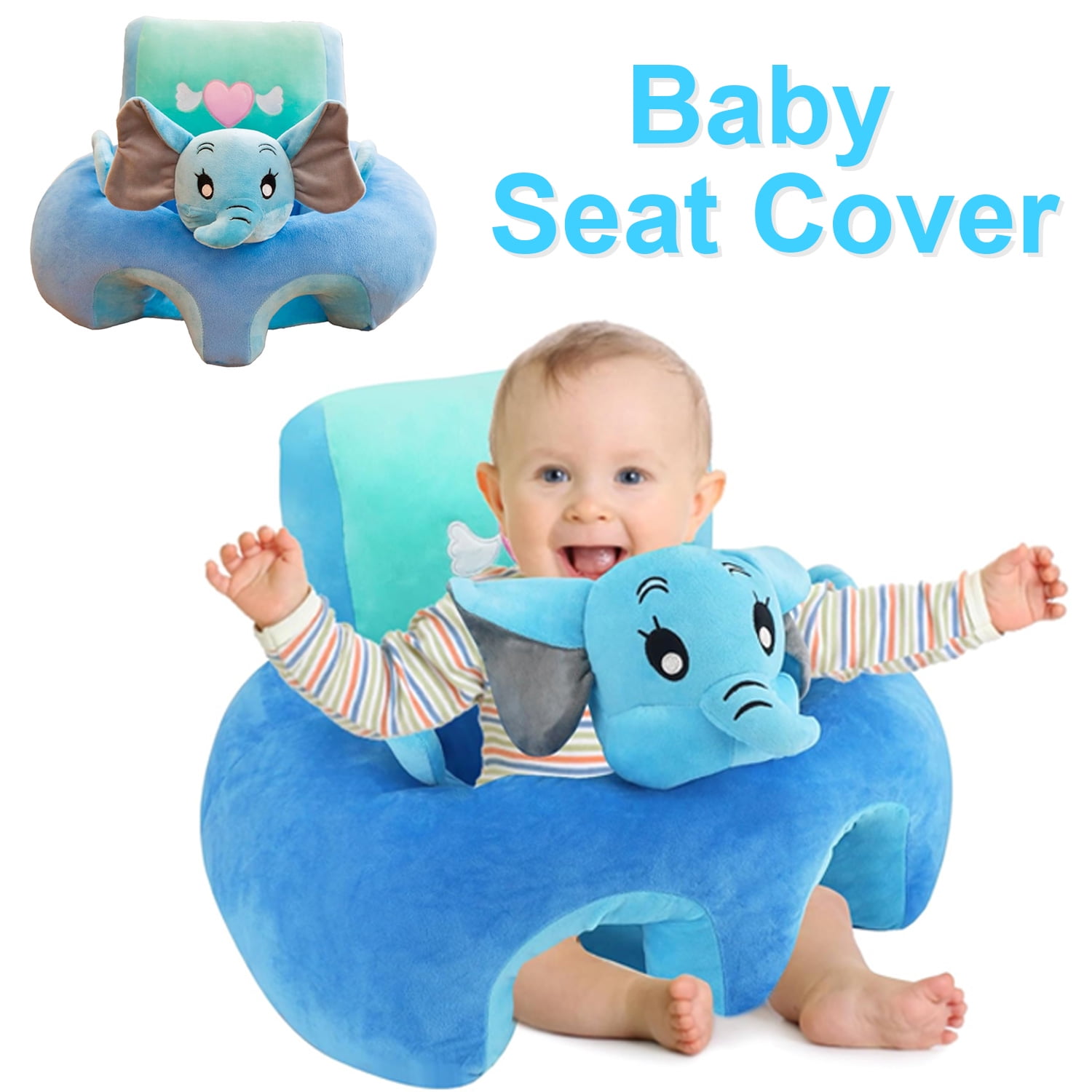 Baby Floor Seat Learn to Sit Lounger Cover Cute Plush Baby Learning ...