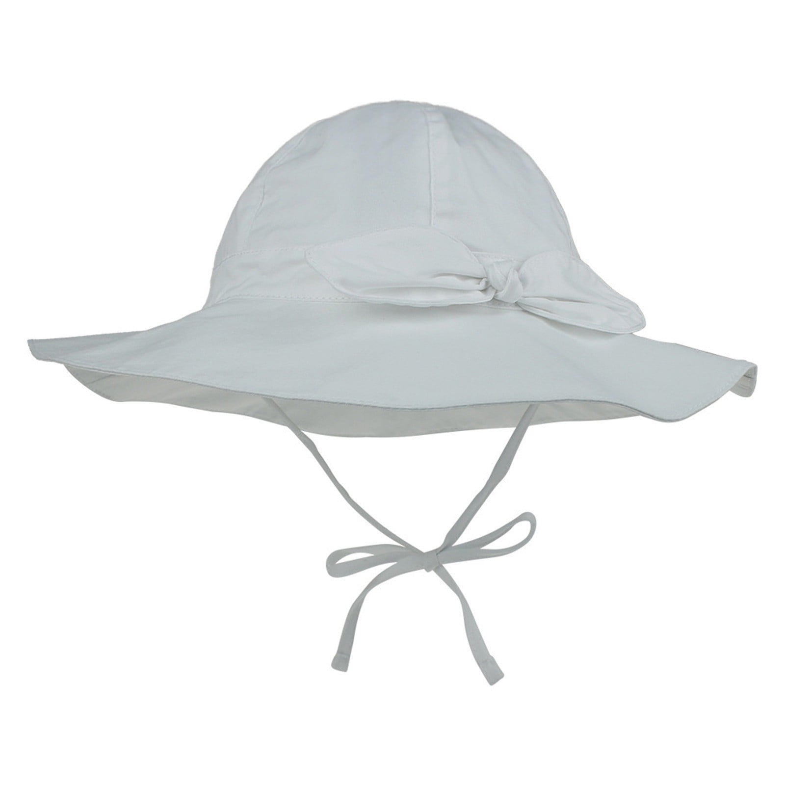 Baby Floral Sun Bucket Hat Lightweight Cotton Wide Brim Bow Detail UV ...