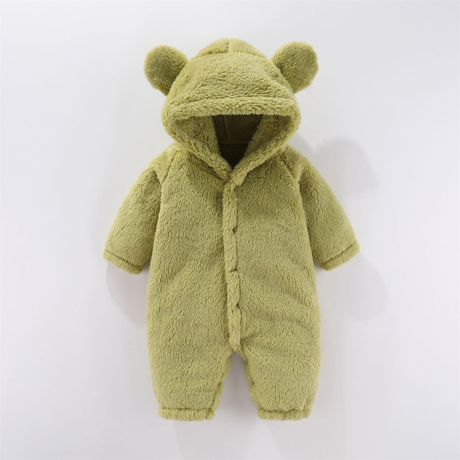 Baby Fluffy Cute Design Cartoon Animal Romper Hooded Baby Outfit ...