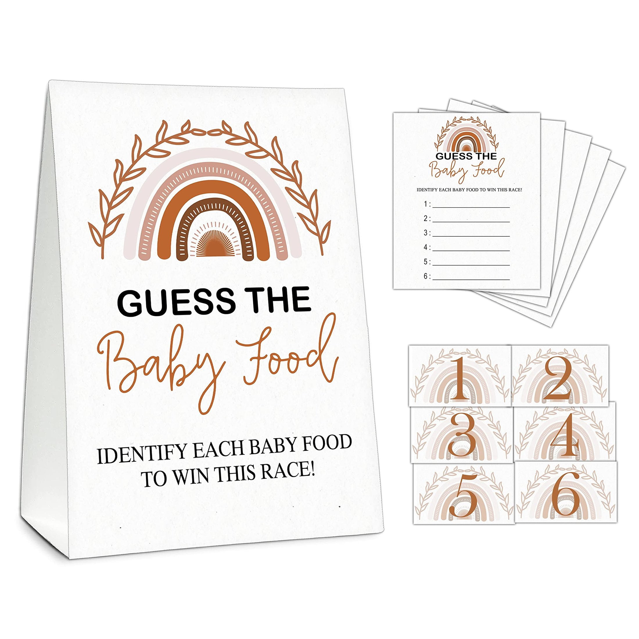 Baby Food Guessing Game Set, Fun Party Activity for Baby Showers ...