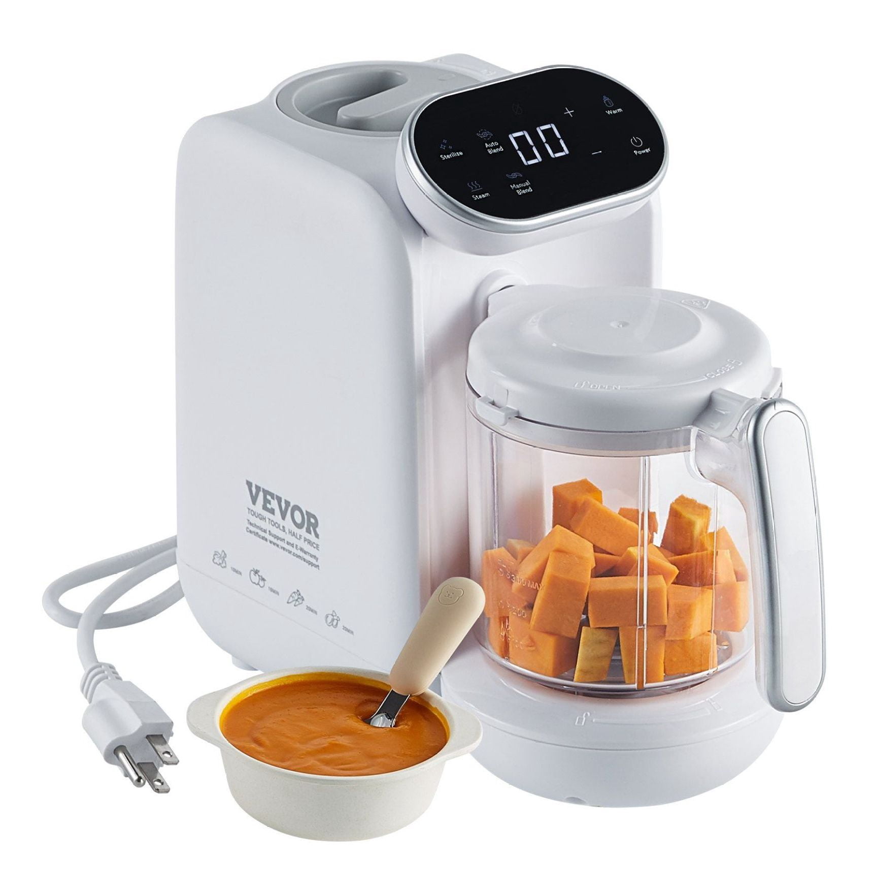 Baby Food Maker, 430W Baby Food Processor with 750 ml Tritan Bowl ...