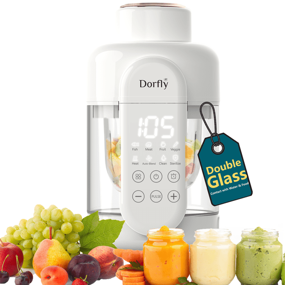 Baby Food Maker Glass Reservoir & Bowl Glass Food Processor 12oz Non ...