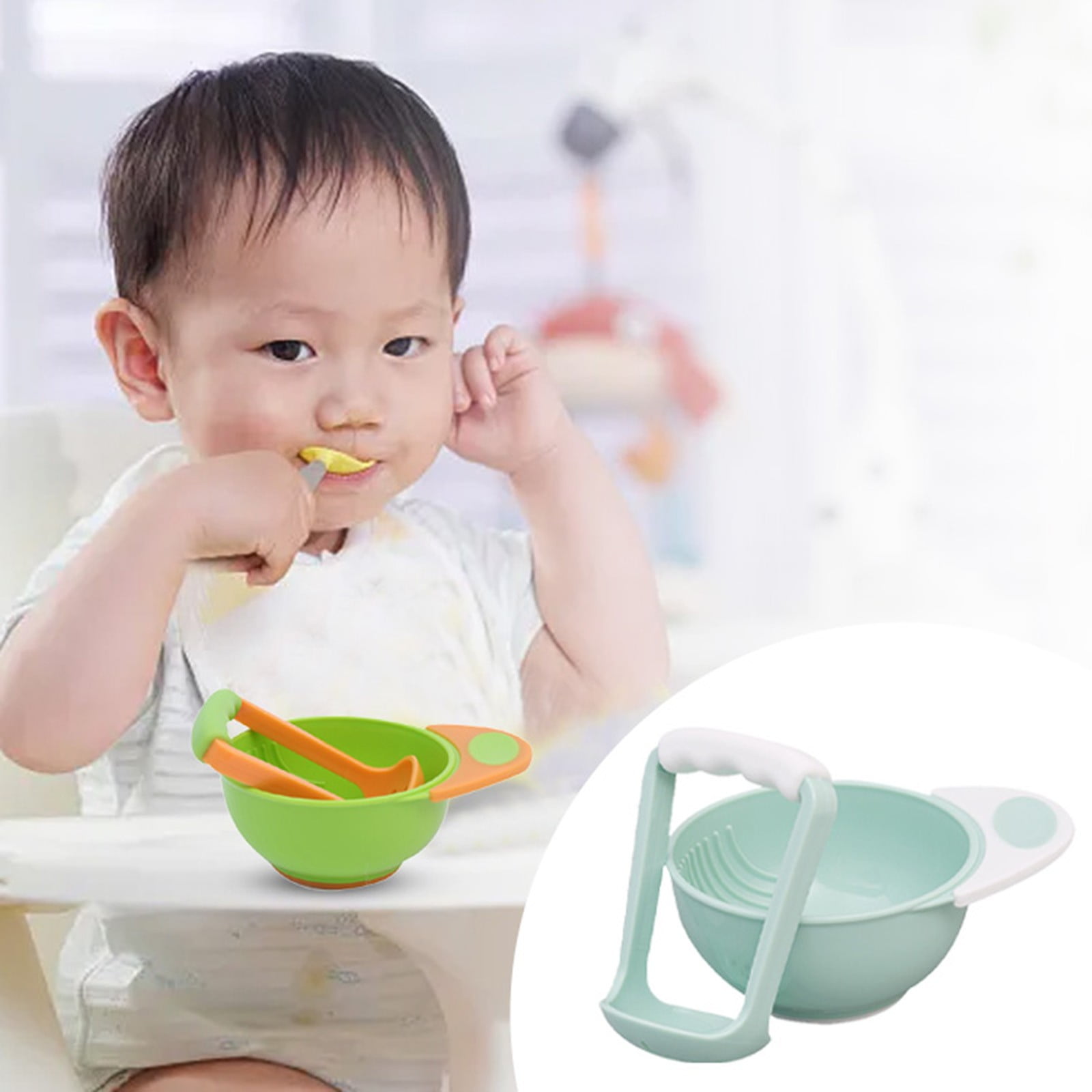 Baby Food Mash Bowl,Convenient Professional Easy Use Anti Scalding Baby ...