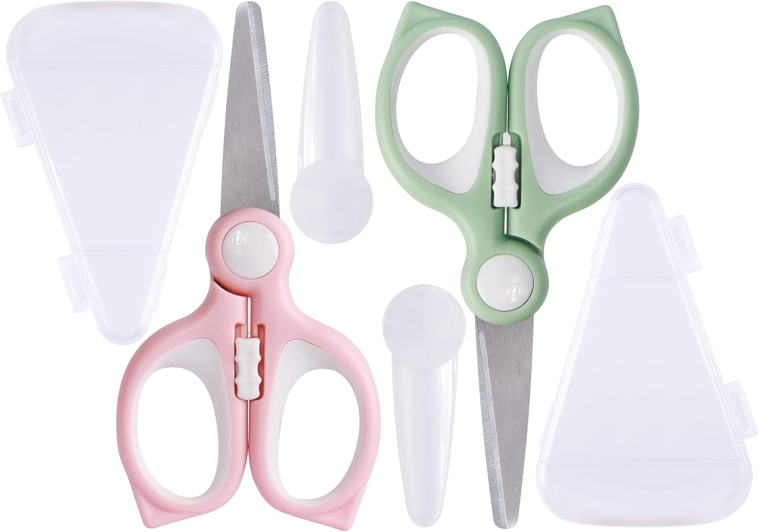 Baby Food Scissors Kicthen Shears -2Pack Portable Healthy Kids Scissors ...