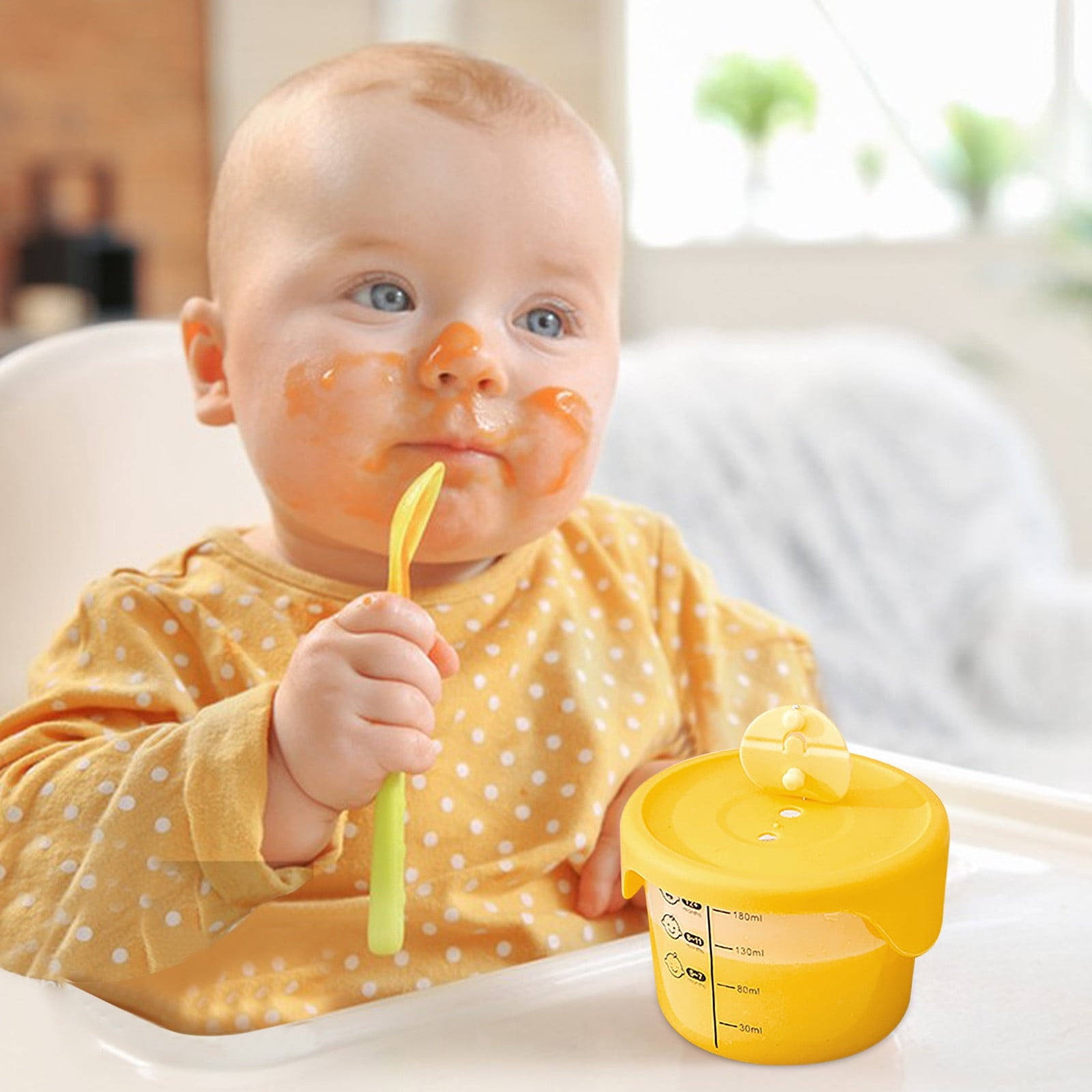 Baby Food Storage Container, BPA-Free Plastic 3-Compartment Meal Prep ...