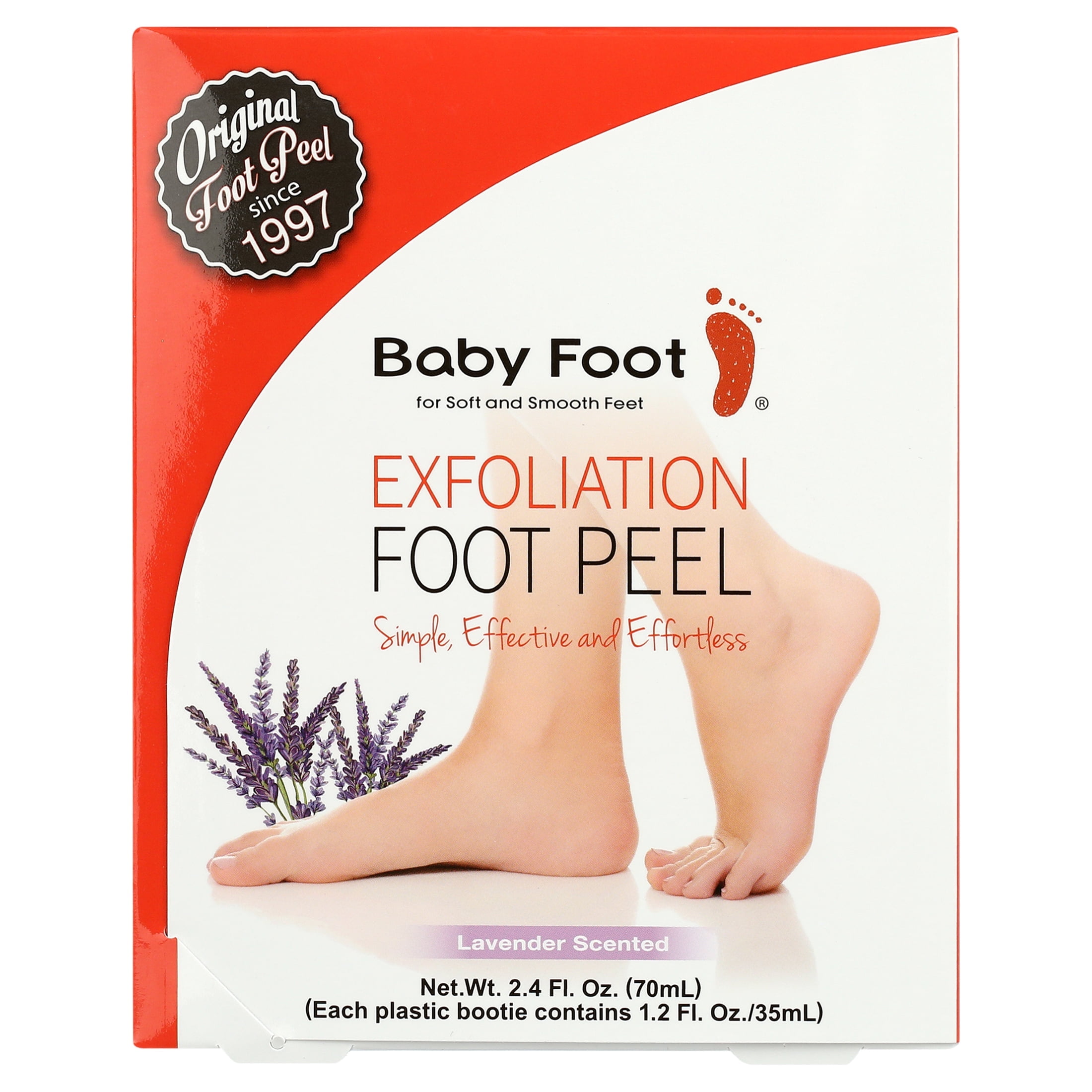 Baby Foot Exfoliating Foot Peel Mask, Lavender Scented, 2.4 Ounces ...