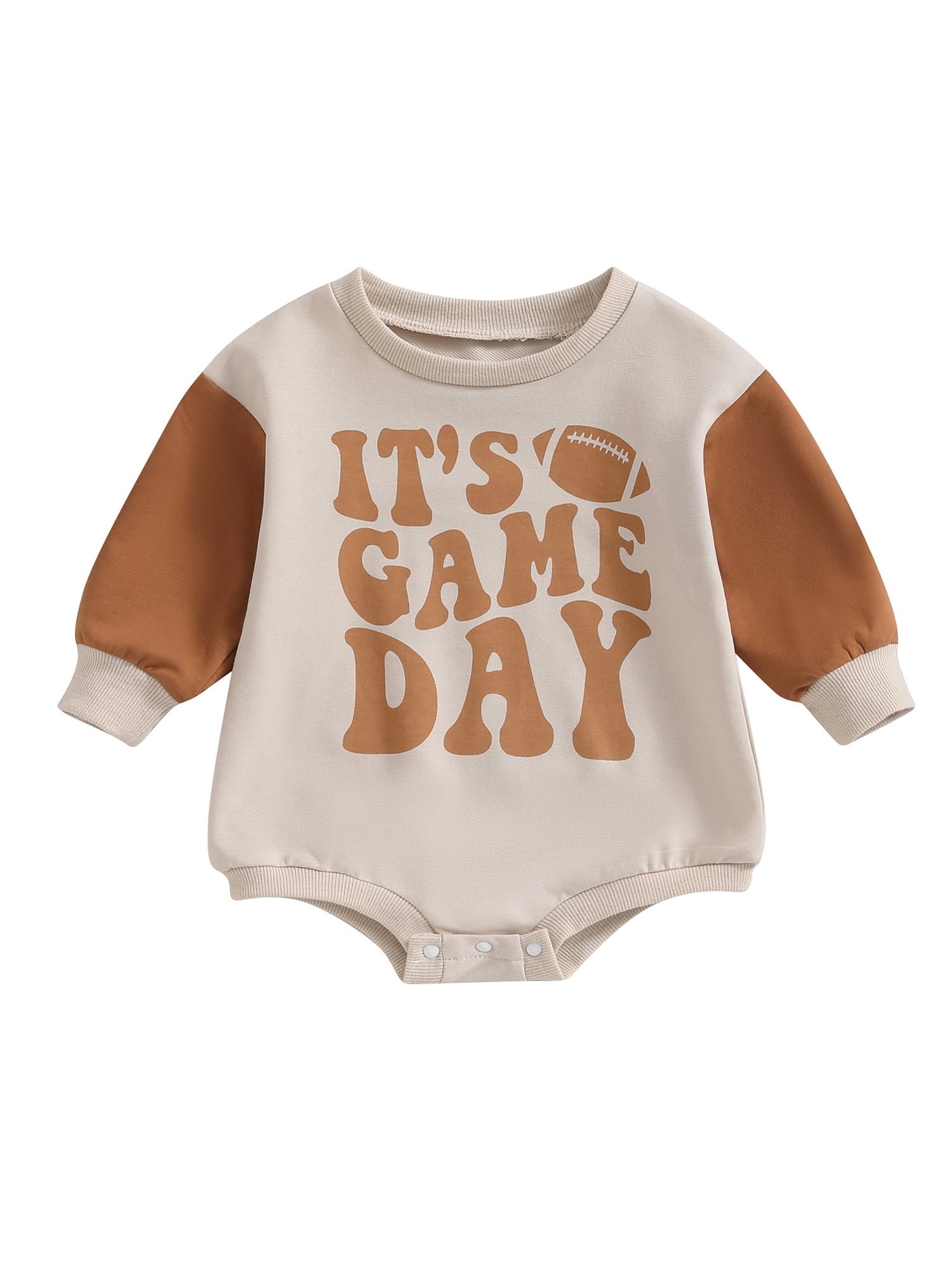 Baby Football Outfit Toddler Boy Girl Game Day one-piece Bubble ...