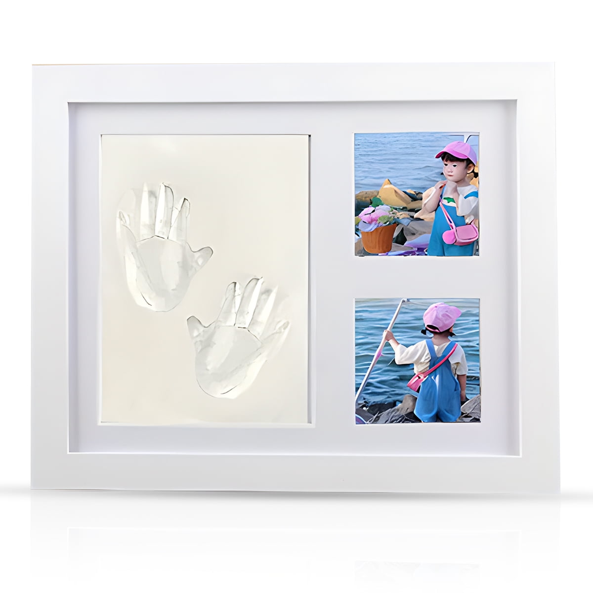 Newborn Baby Handprint & Footprint Kit with Wooden Frame - Perfect Gift ...