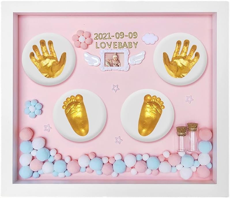 Baby Footprint Photo Frame Kit Baby Handprint, Handprint Footprint ...