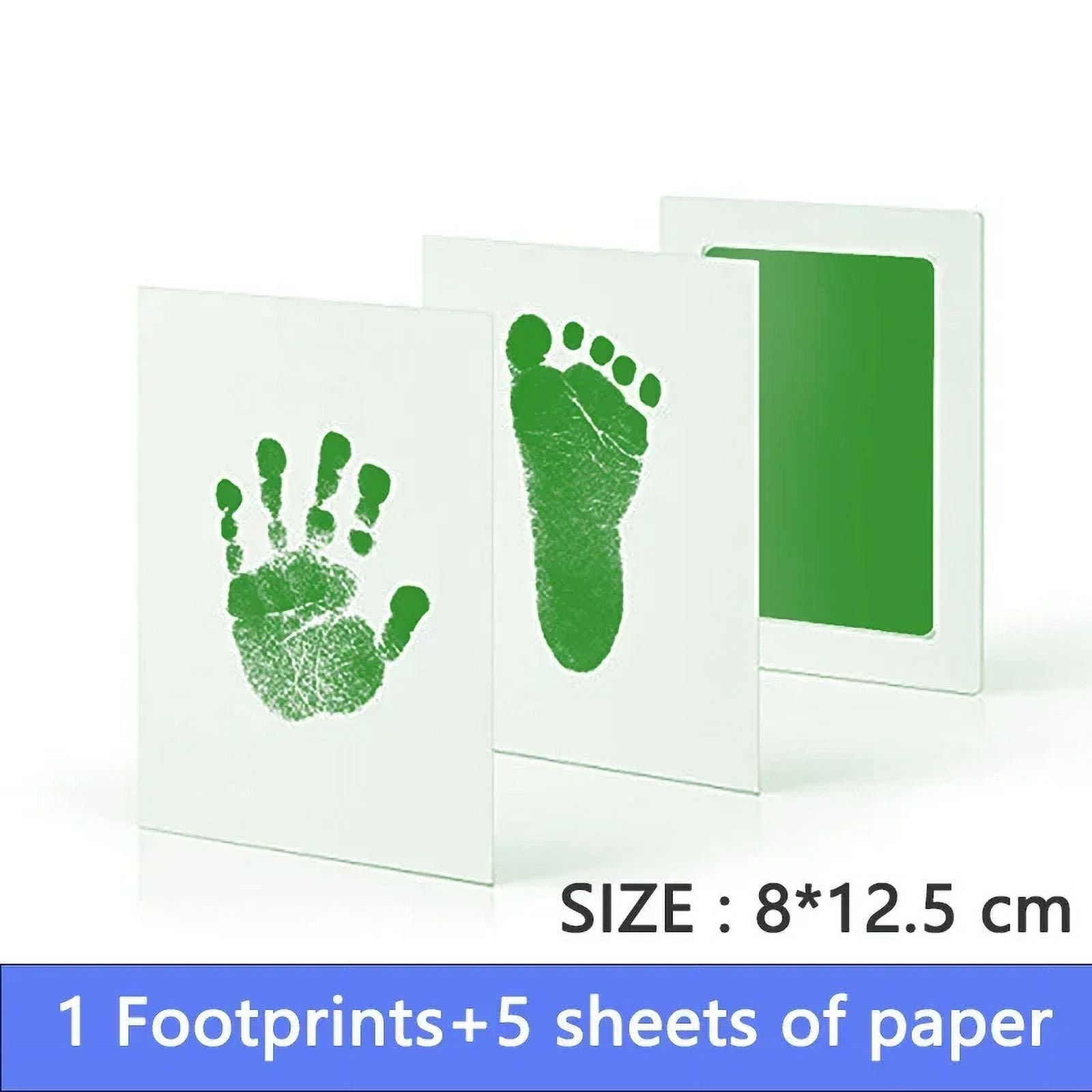 Baby Footprints Safe Non-Toxic Handprint Footprint Imprint Ink Pads ...