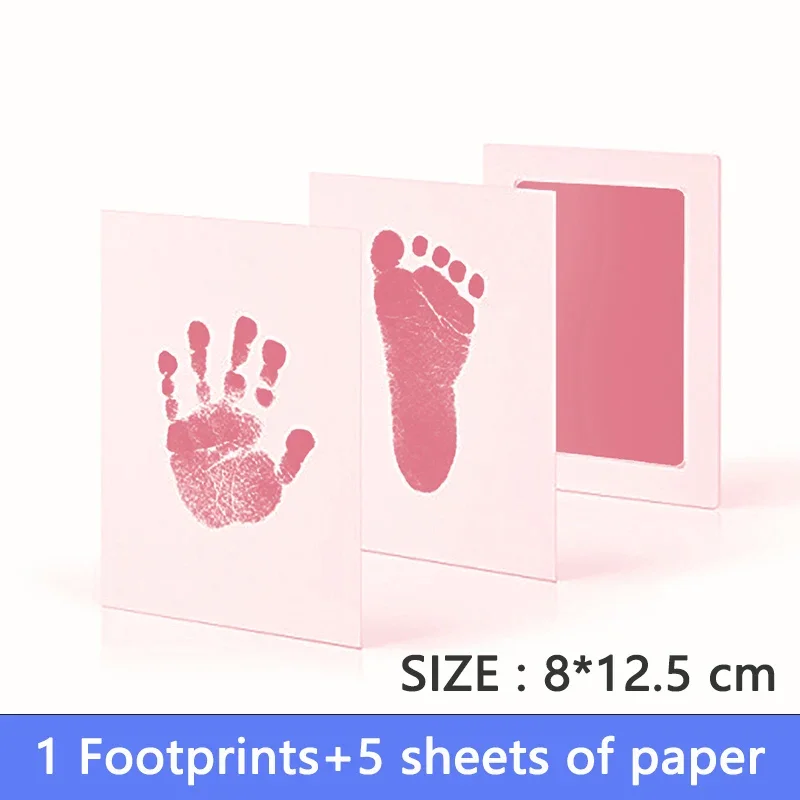 Baby Footprints Safe Non-Toxic Handprint Footprint Imprint Ink Pads ...