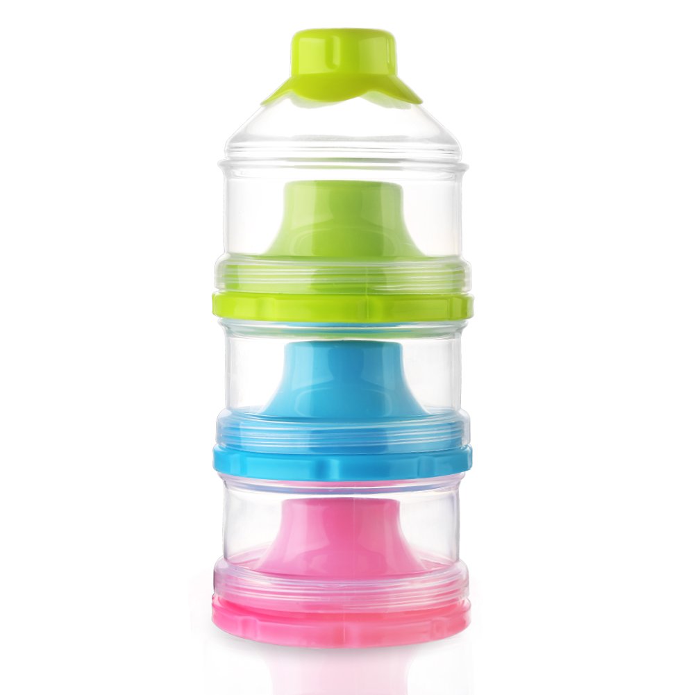 Baby Formula Dispenser, Non-Spill Stackable Formula Dispenser On The Go ...