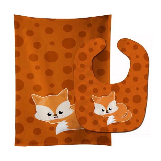 Baby Fox Polkadot Baby Bib & Burp Cloth - Walmart.com