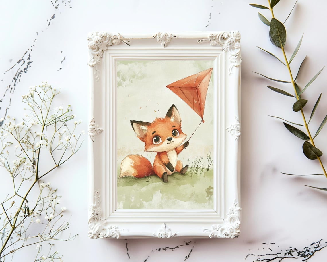 Baby Fox Poster, Woodland Nursery Art, 12x18 UNFRAMED - Walmart.com