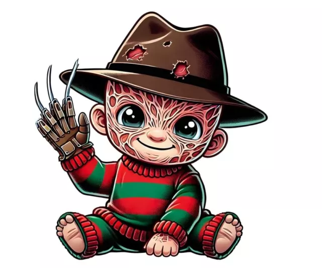 Baby Freddy Kruger Sticker Horror Phone Decal Water Bottle Stickers Car ...