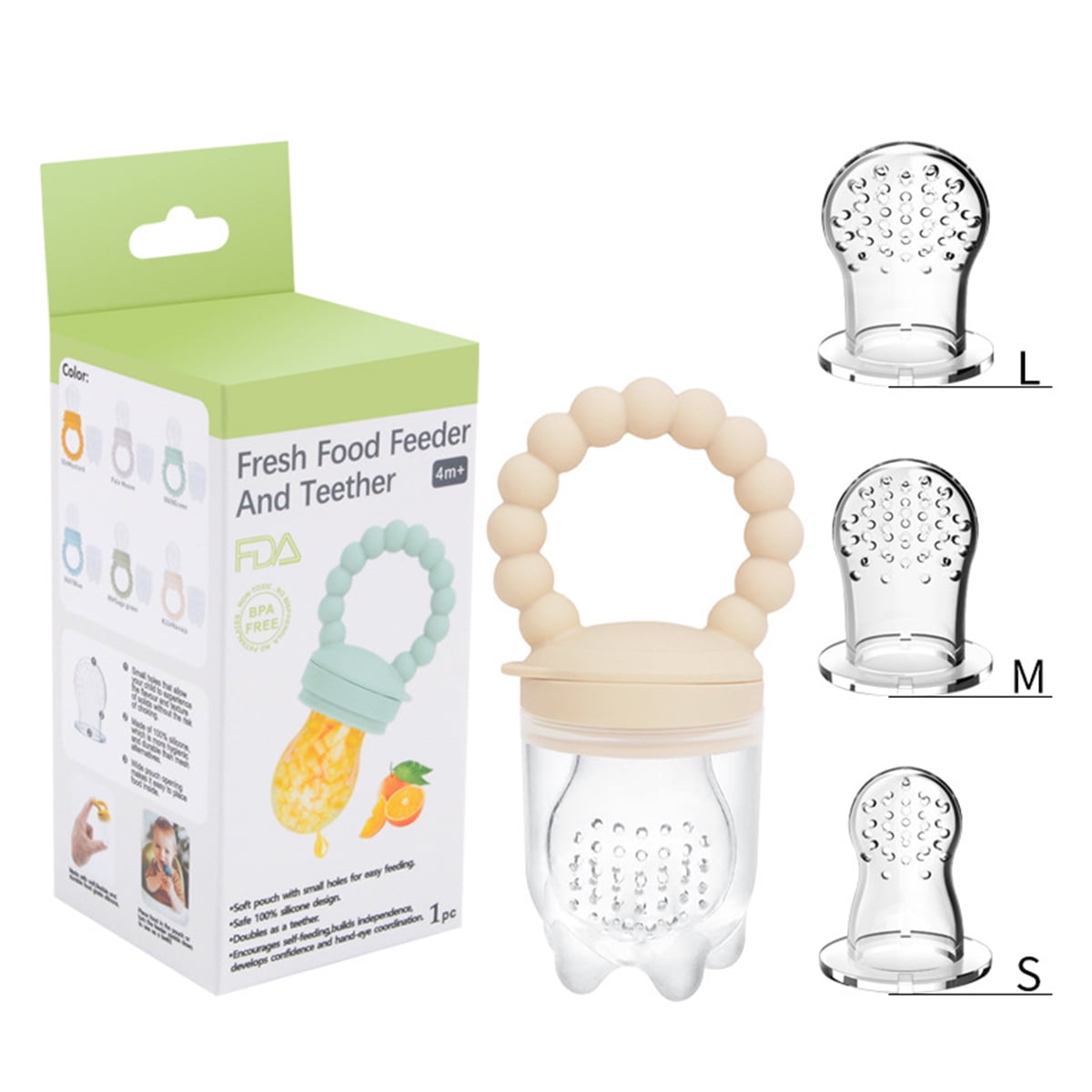 Baby Fruit Feeder Pacifier, Fresh Food Feeding Teether for Toddler, BPA ...
