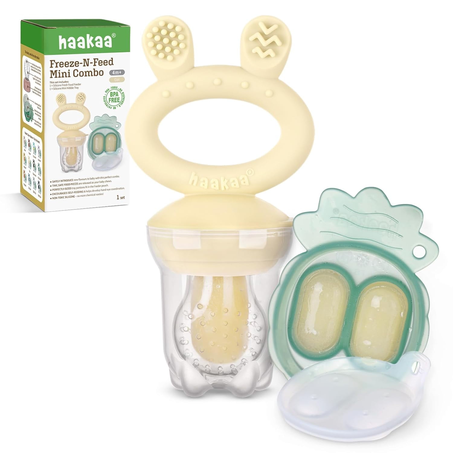 Baby Fruit Food Feeder & Mini Freezer Nibble Tray Combo, Breastmilk ...