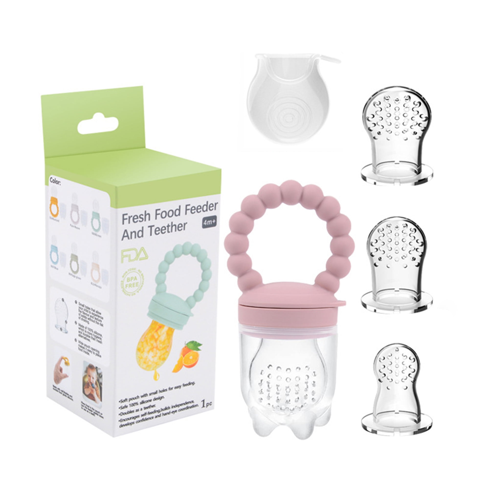 Baby Fruit Food Feeder Pacifier Teether for Babies 4 M+,Milk Frozen Set ...