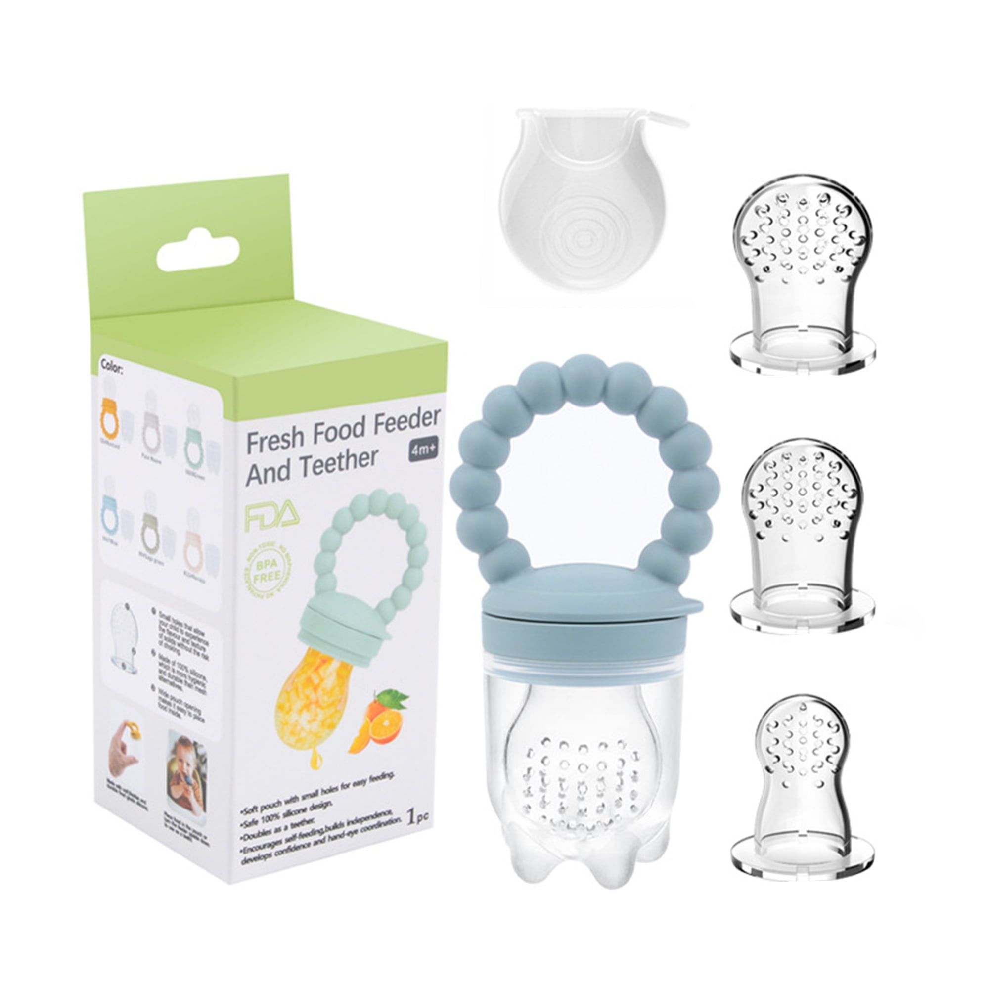 Baby Fruit Food Feeder Pacifier Teether for Babies 4 M+,Milk Frozen Set ...