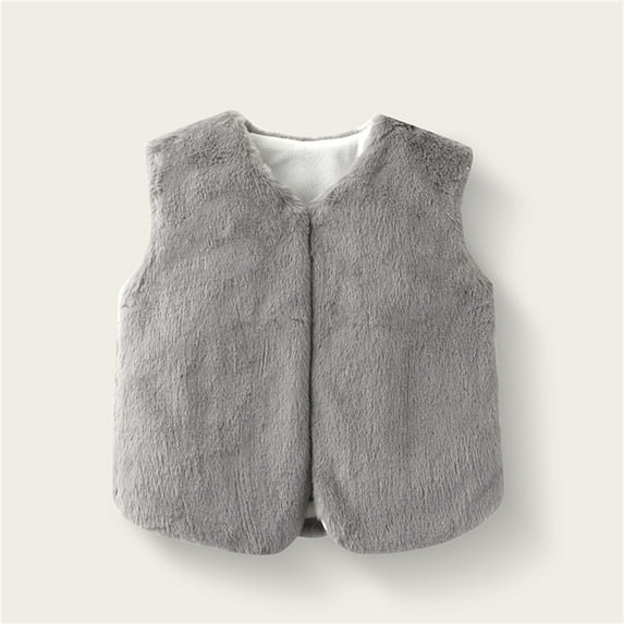 Baby Fuzzy Fleece Vest Zipper Grey Vest Boys Soft Cozy Boys Fall Vest 6 ...