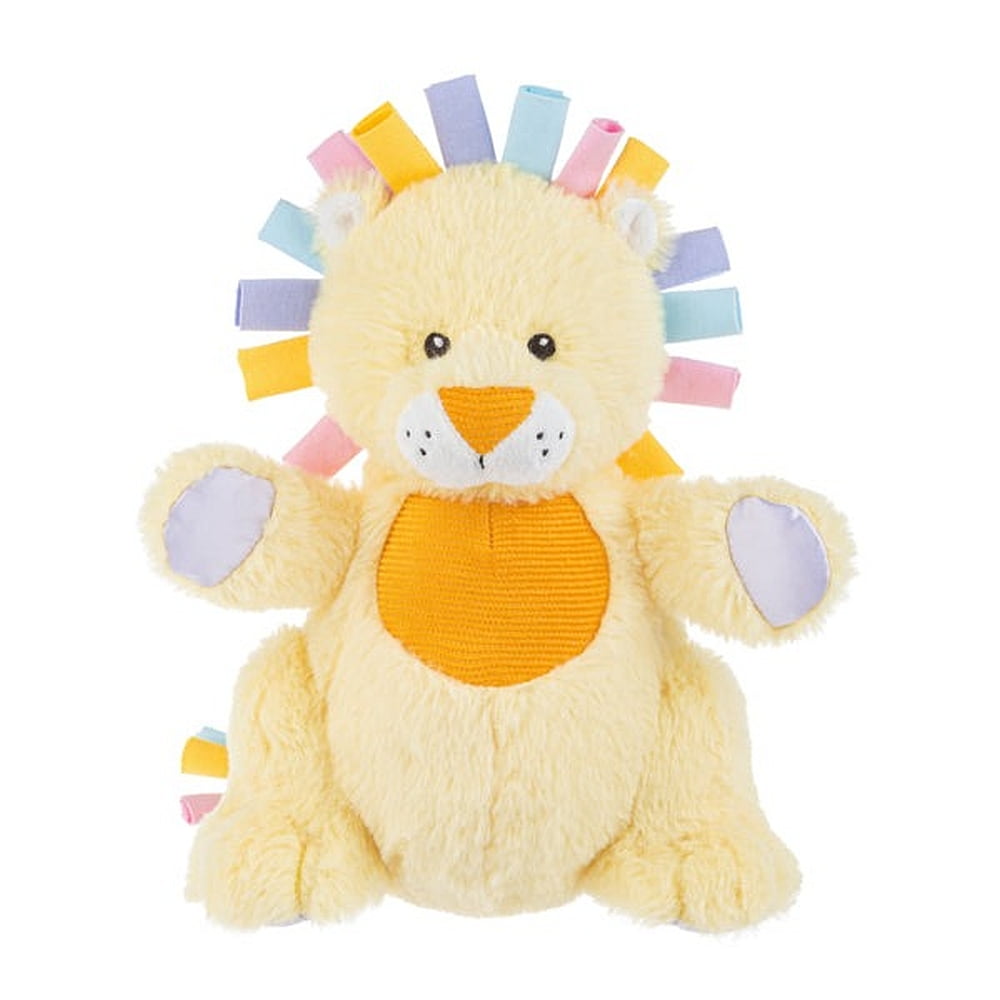 Baby Ganz Fiddles Yellow Lion With Rattle, Textile, Sensory Development ...