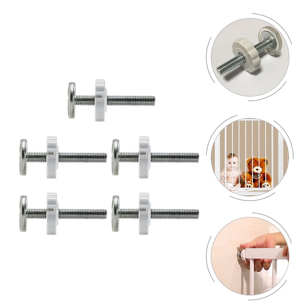 Baby Gate Screws 5 Pcs Metal Pressure Mounted Baby Gate Threaded ...