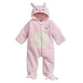 Baby Gear Infant Girls Plush Pink & Ivory Faux Shearling Lamb Snowsuit ...
