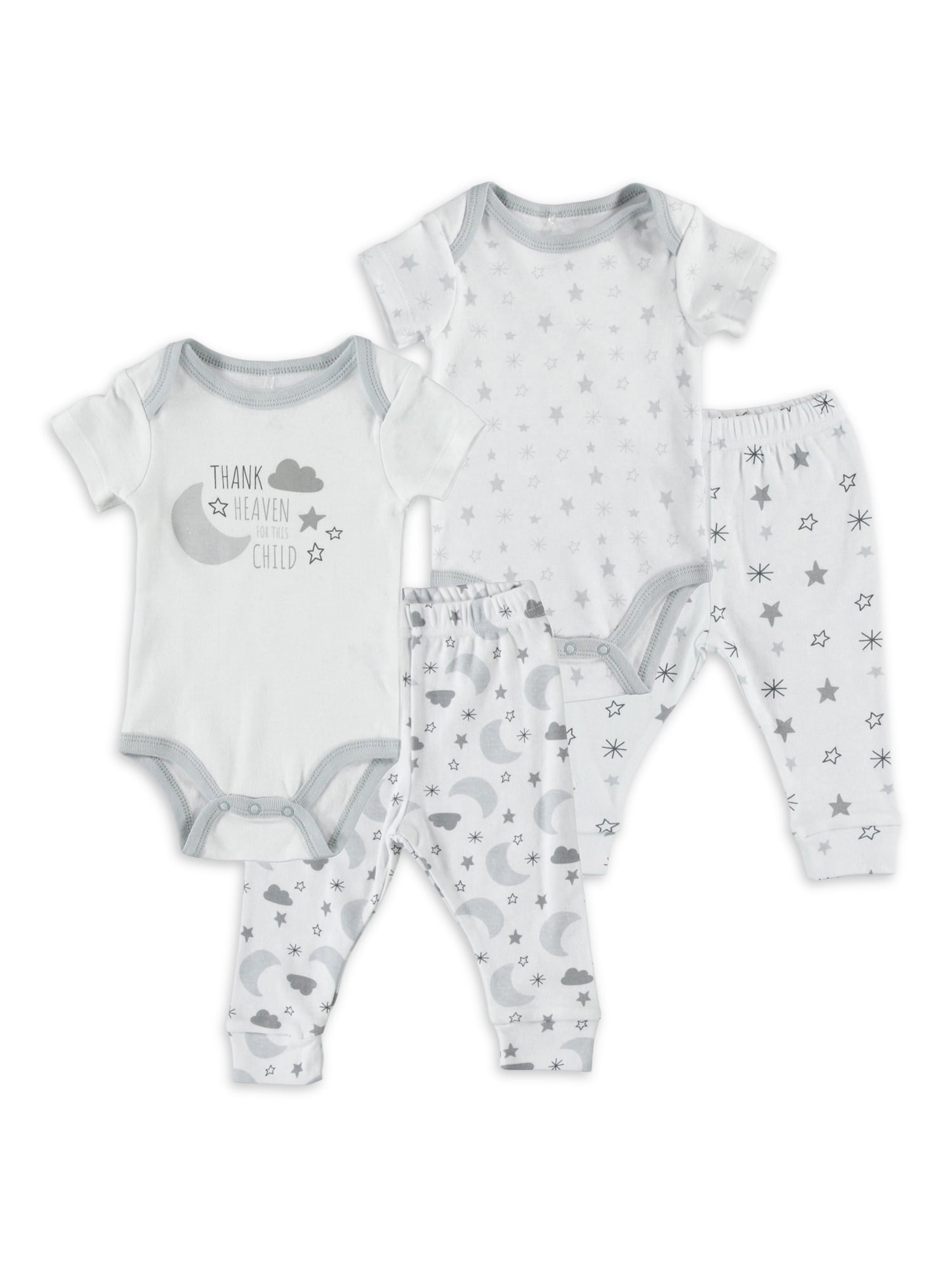 Baby Gear aby Boy Baby Girl Gender Neutral Unisex 4 PC Jogger Set ...
