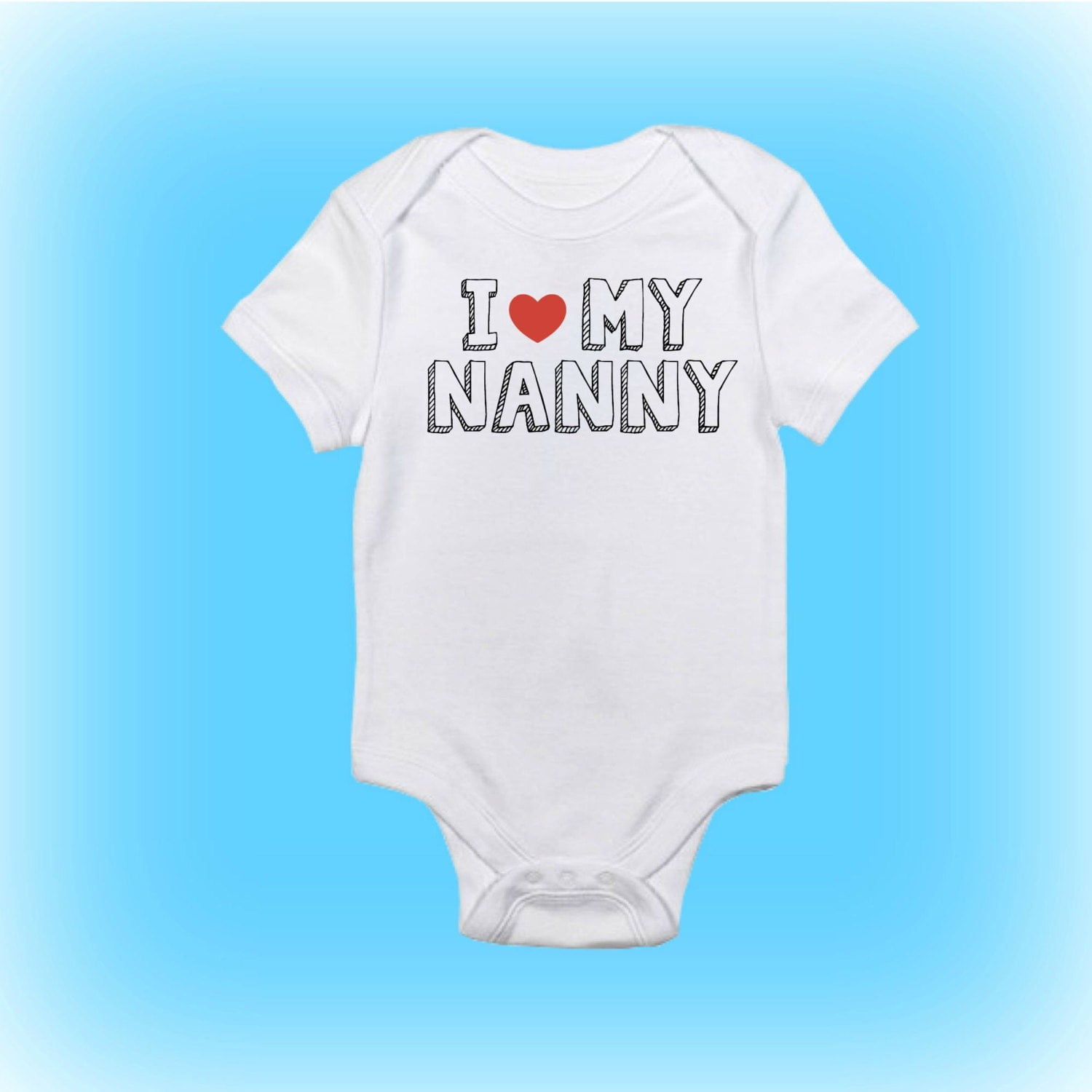 Baby Gift Idea - I Love My Nanny Onesie- Nanny Onesie - Baby Onesie ...