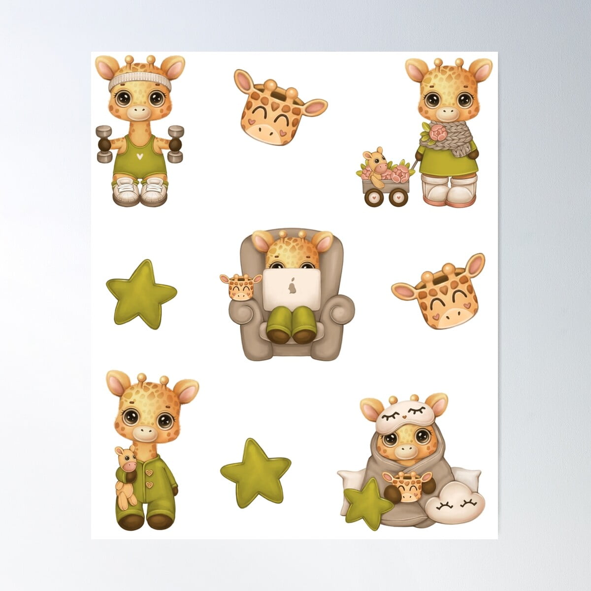 Baby Giraffe Nursery Pack-Baby Giraffe Pack-Giraffe Pack-Giraffe ...