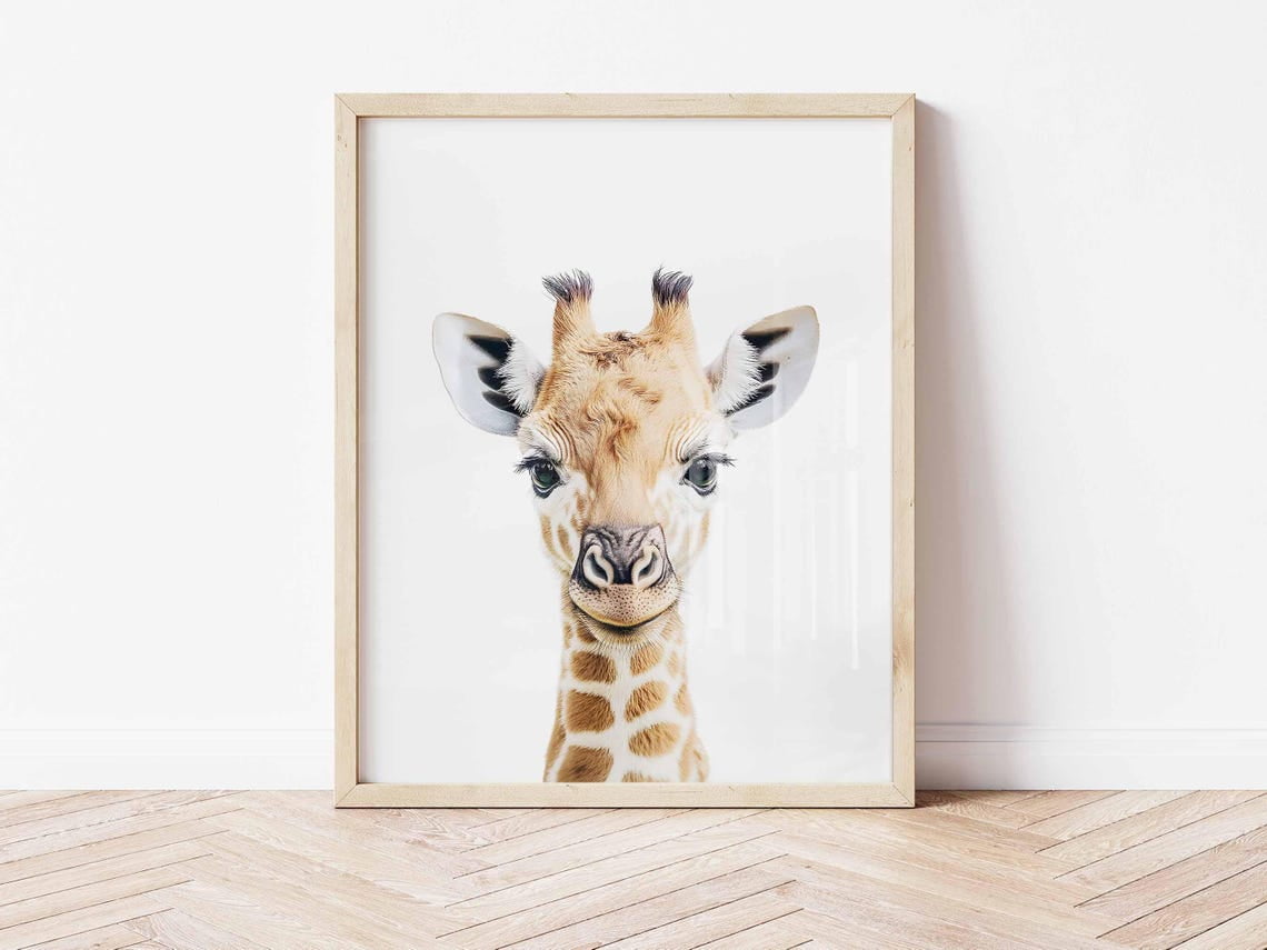 Baby Giraffe Nursery Wall Art Print, Safari Nursery Decor, Safari ...