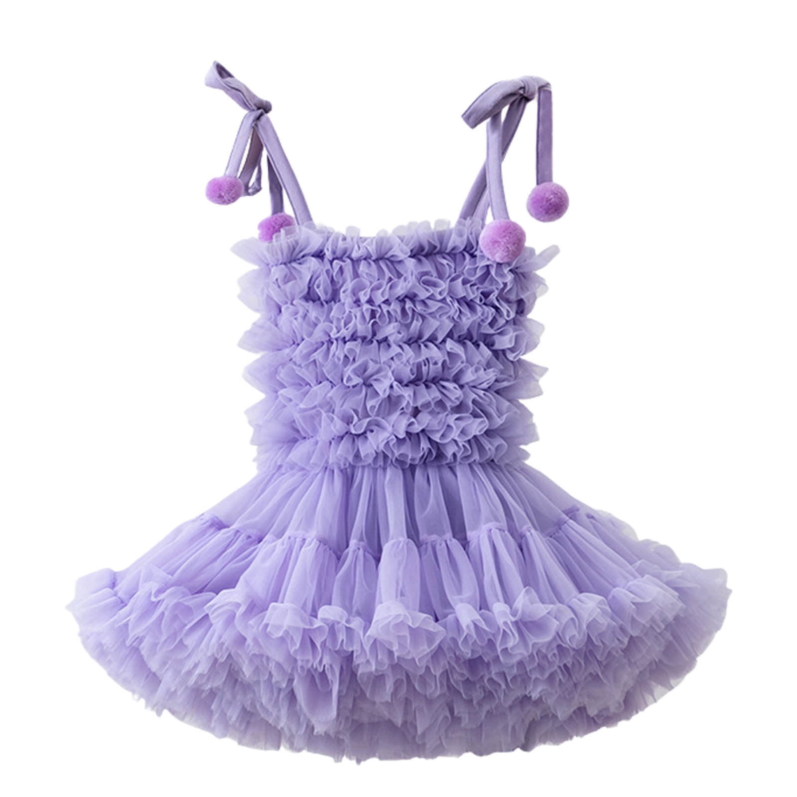 Baby Girl Birthday Dress Sleeveless Backless Princess Tutu Dress ...