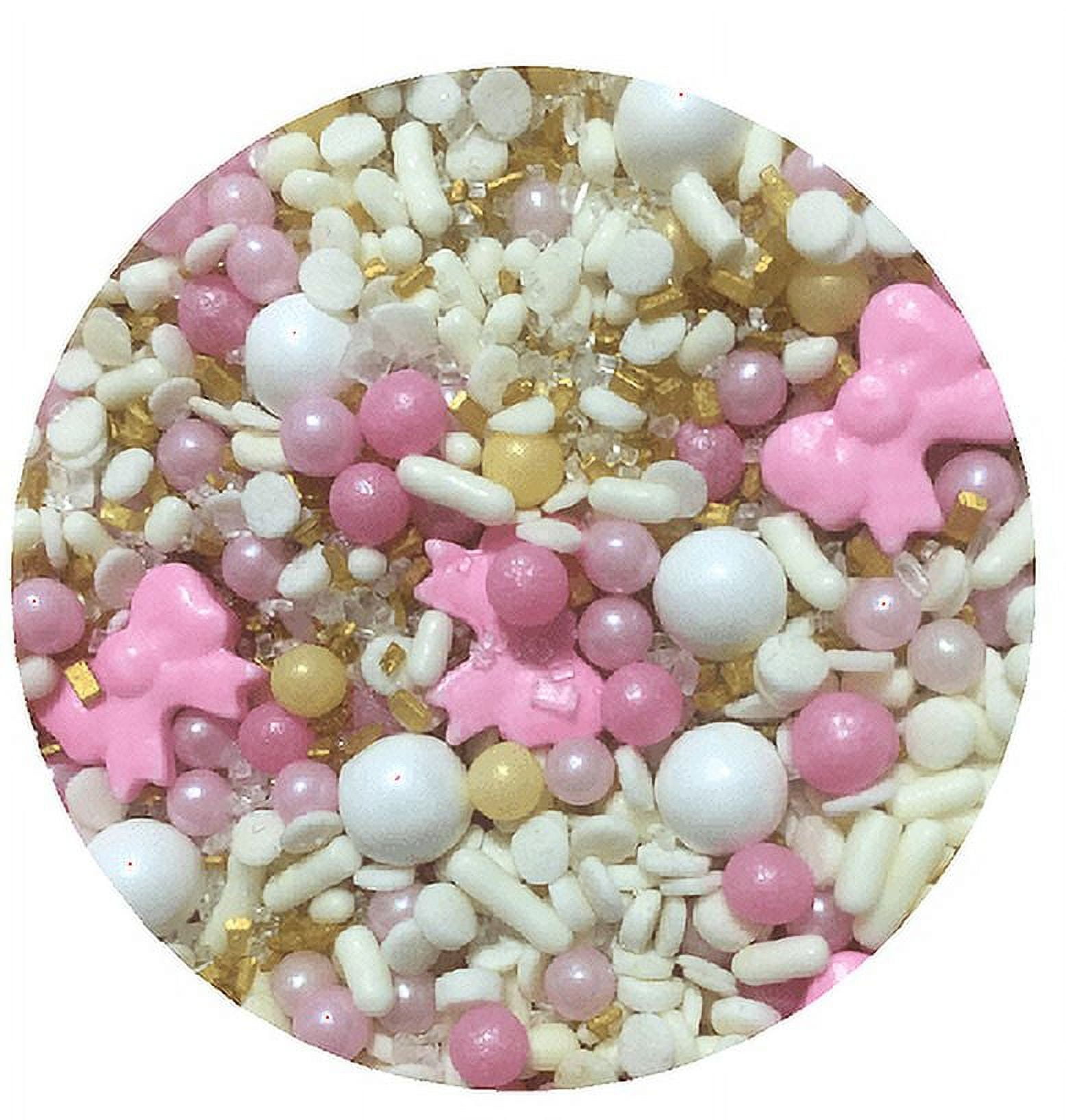 Baby Girl Bows & Pearls Desert Cupcake Icecream Cake Decoration ...