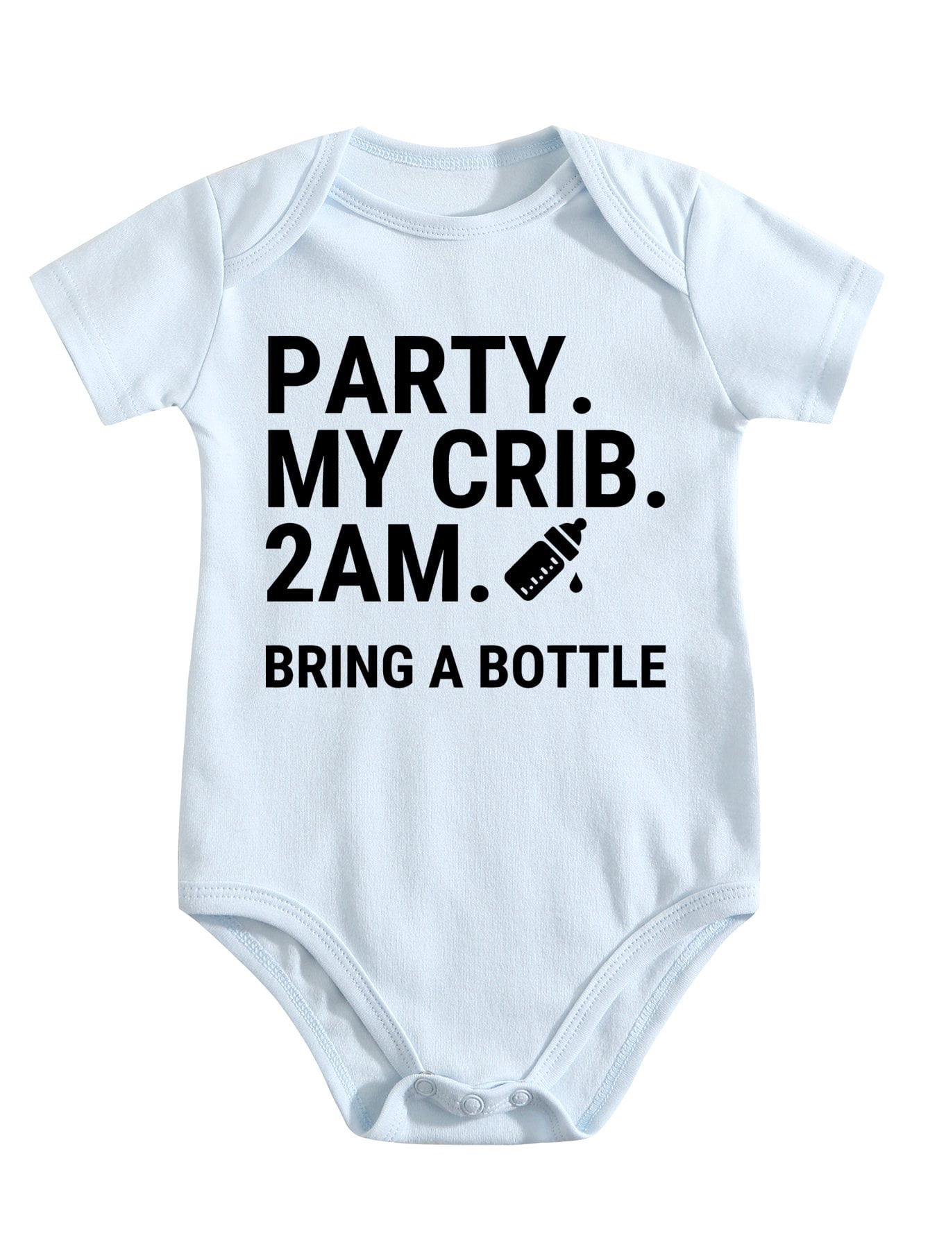 Baby Girl Boy Announcement Bodysuit Party at My Crib Bring A Cute ...