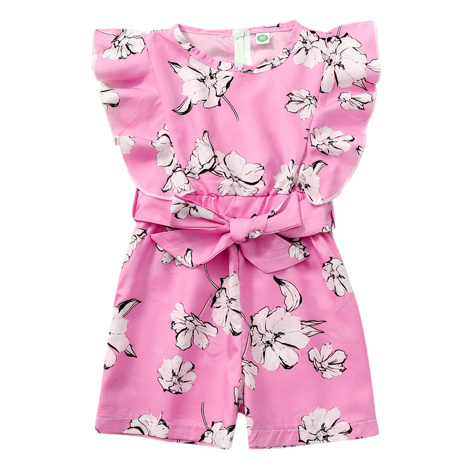 KTMKH Baby Girl Boy Clothes Girl Shorts Sleeve Floral Romper Jumpsuit ...