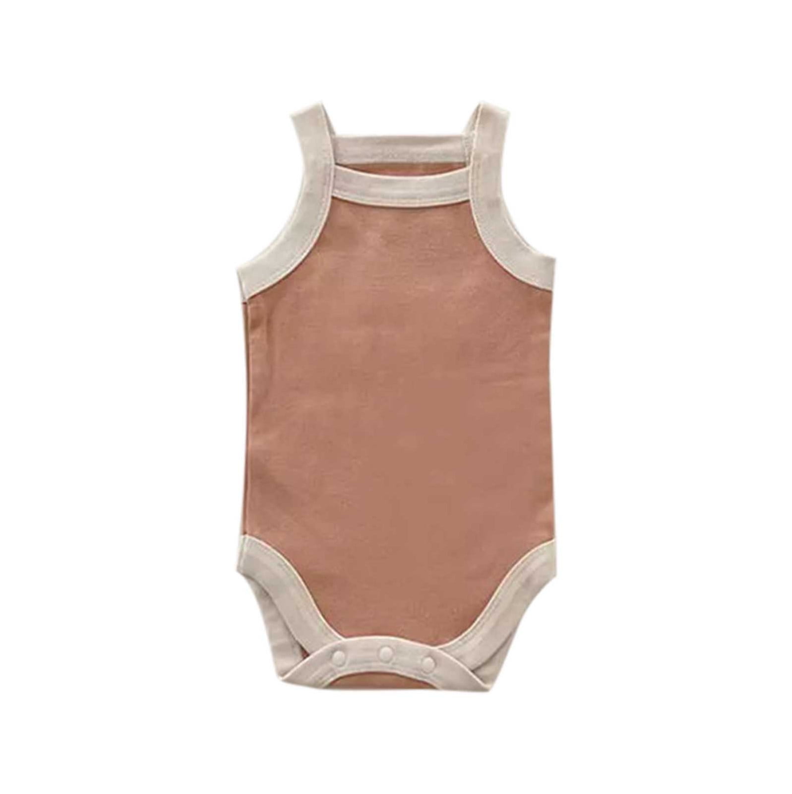 Baby Girl Boy Clothes Girls Boys Cotton Summer Color Block Sleeveless ...