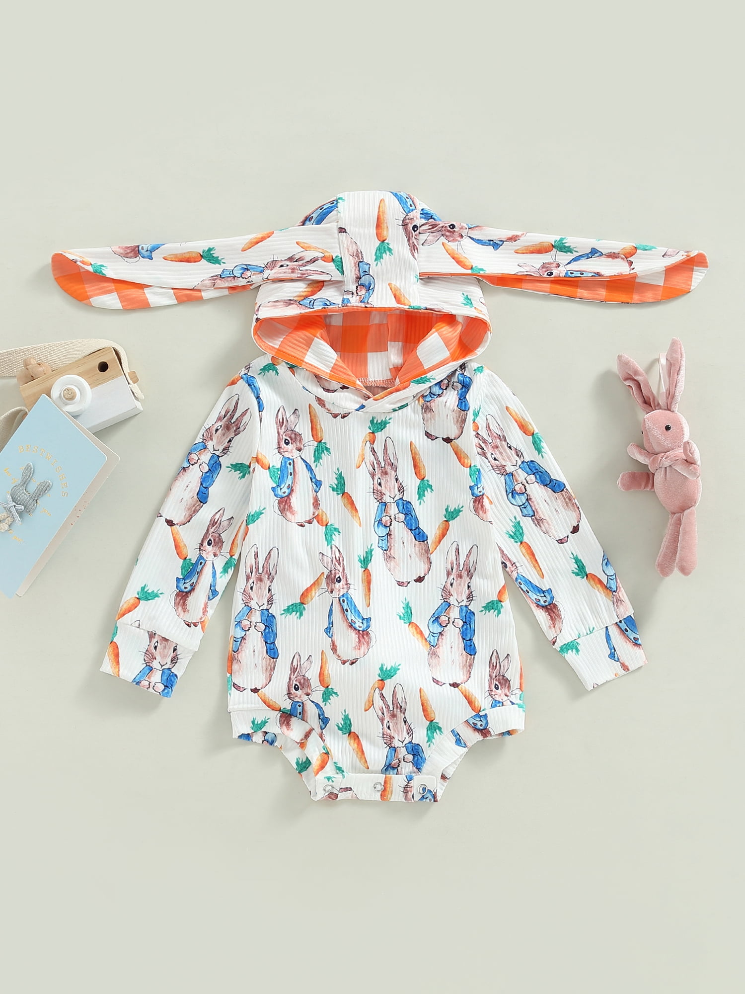 Baby Girl Boy Easter Outfit Bunny Onesie Costume Rabbit Ears Sweater ...