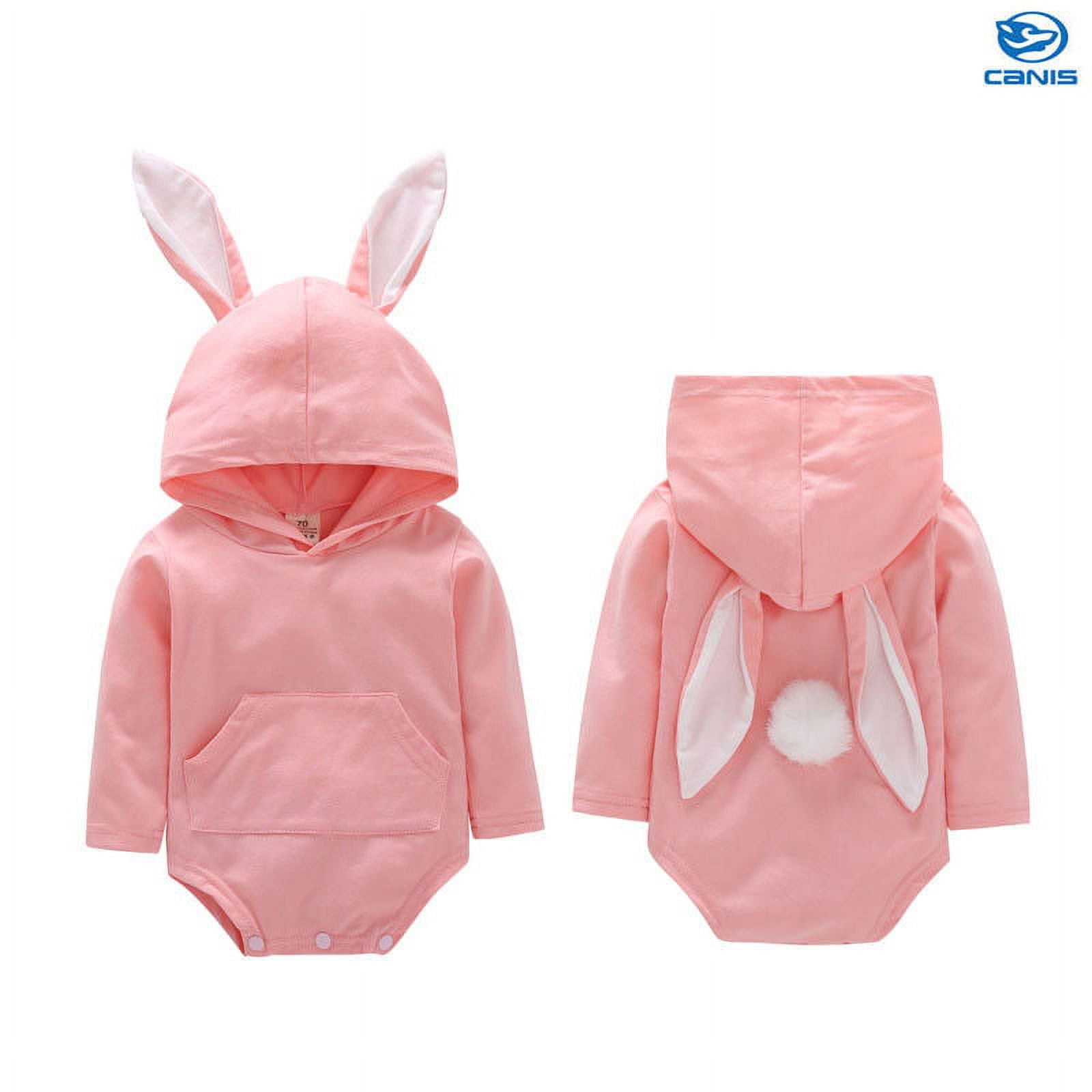 Baby Girl Boy Easter Outfit Romper Rabbit Ears Hoodie Long Sleeve ...