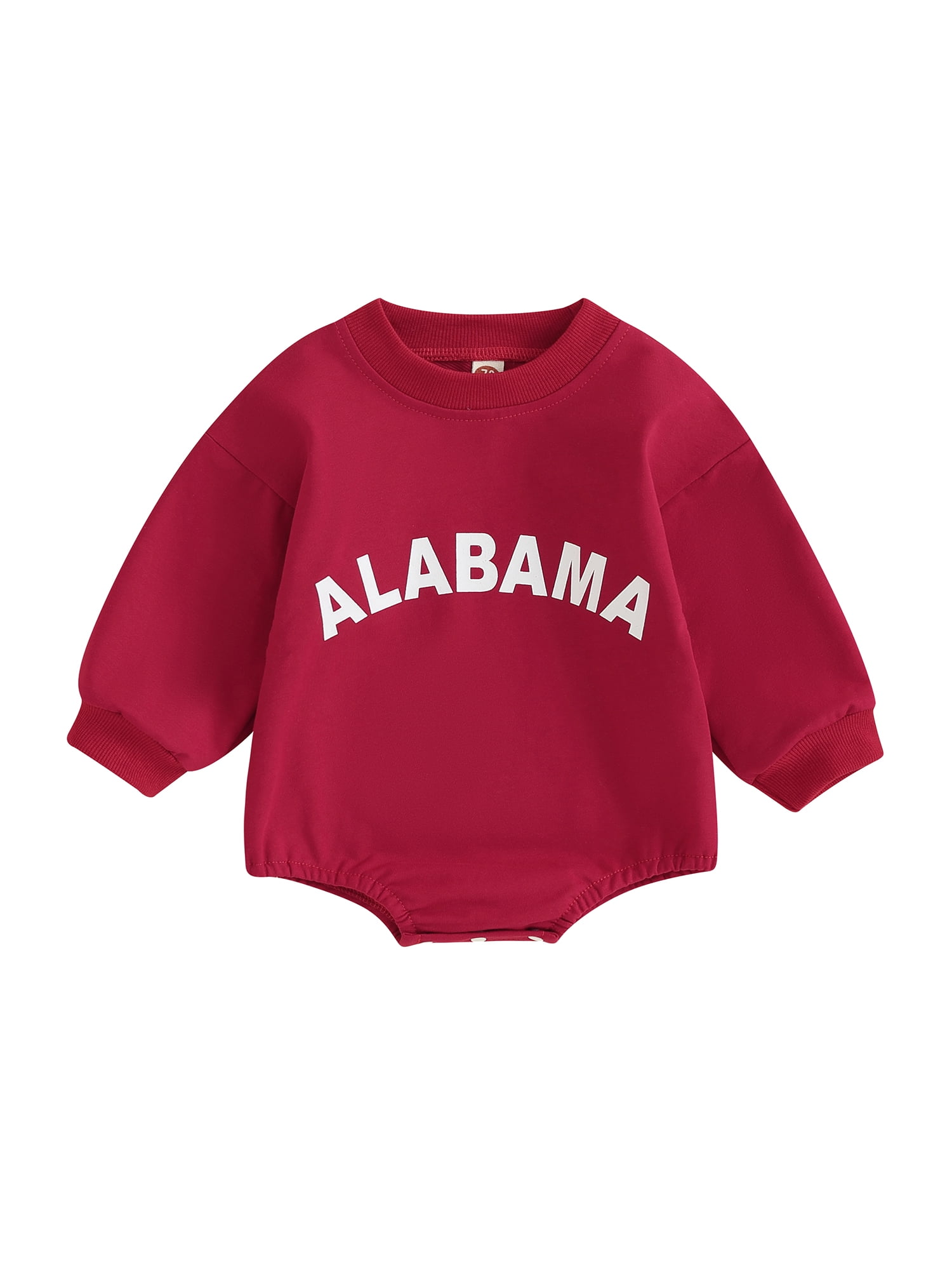 Baby Girl Boy Romper Long Sleeve Crew Neck Cheese Alabama Sweatshirt ...