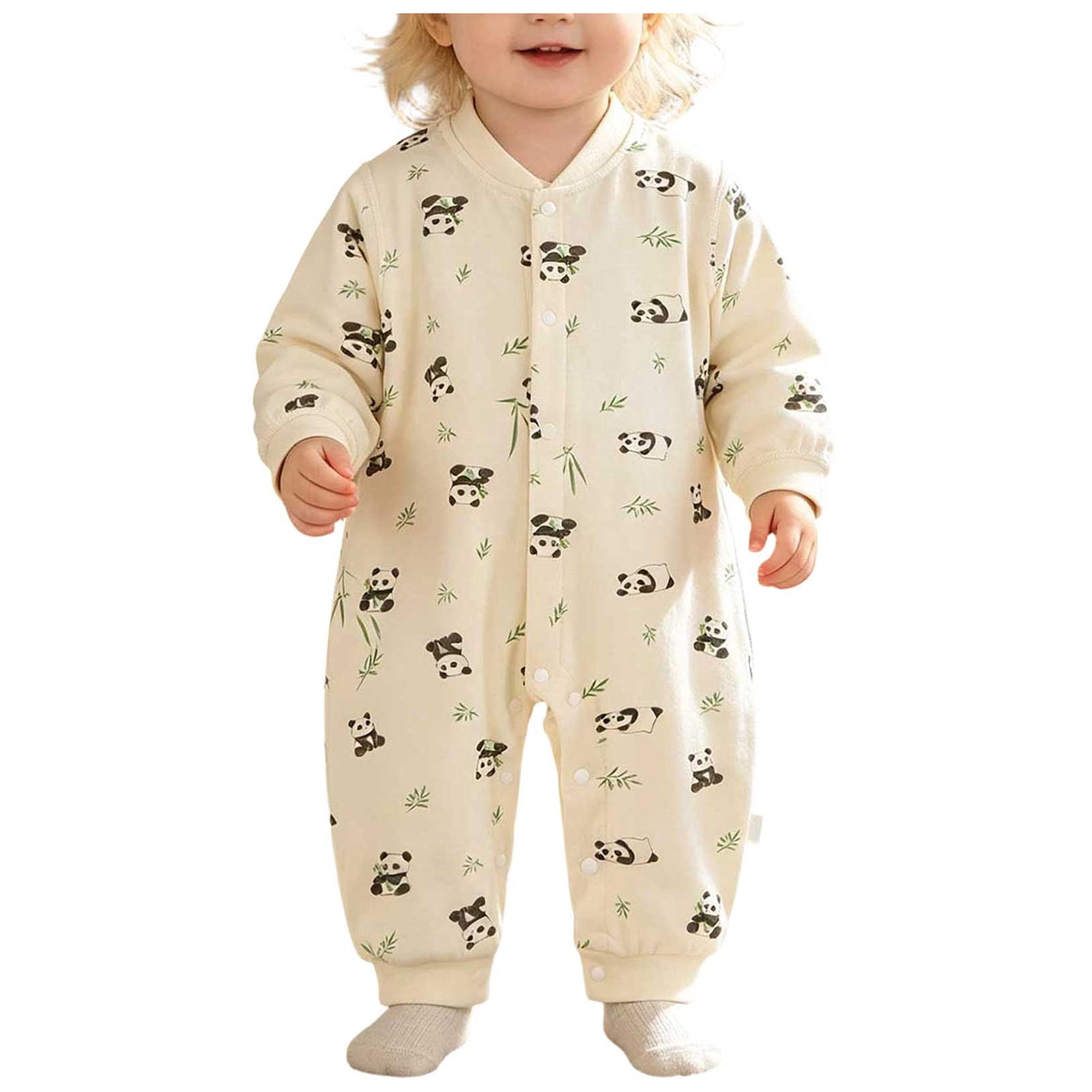 Baby Girl Boys Clothes Cartoon Print Long Sleeve Romper Breathable ...