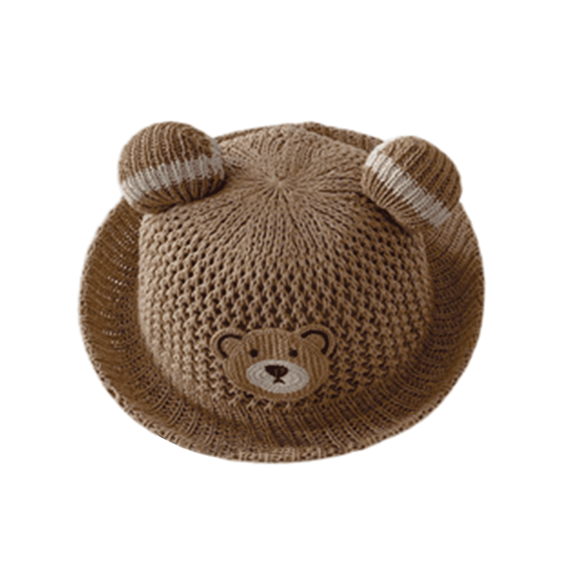 Baby Girl Boys Straw Hat Cartoon Bear Sun Protection Caps Beach Hats ...