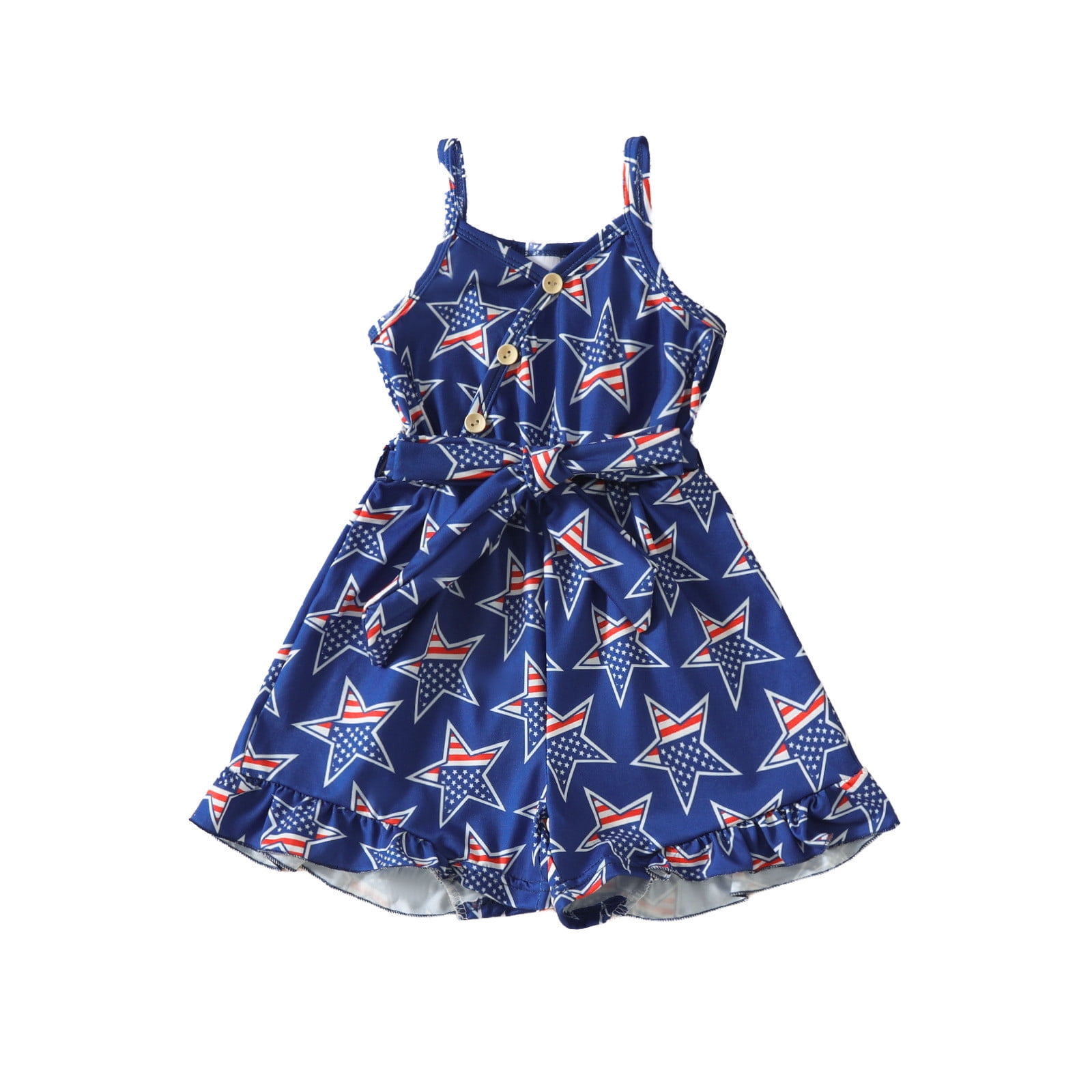 Baby Girl Bubble Romper Independence Day Kids Toddler Girls Flag ...