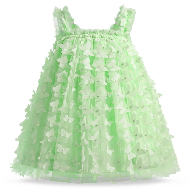 Baby Girl Butterfly Dress Kids Princess Sleeveless Birthday Tutu Party ...