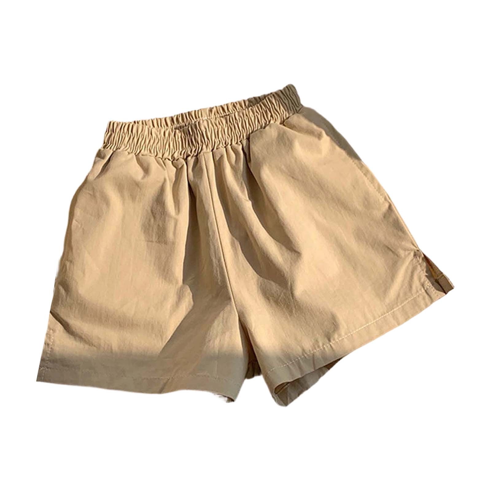 Baby Girl Cargo Bottoms Waist Elastic Holiday Solid Beach Bottoms for ...