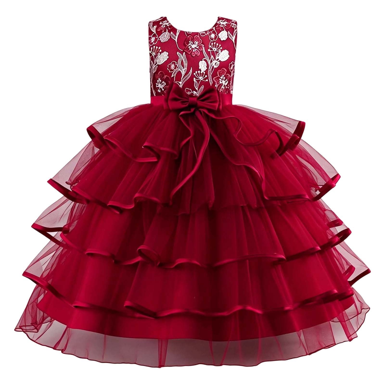 Baby Girl Casual Dresses Tutu Wedding Embroidered formal Party Beach ...
