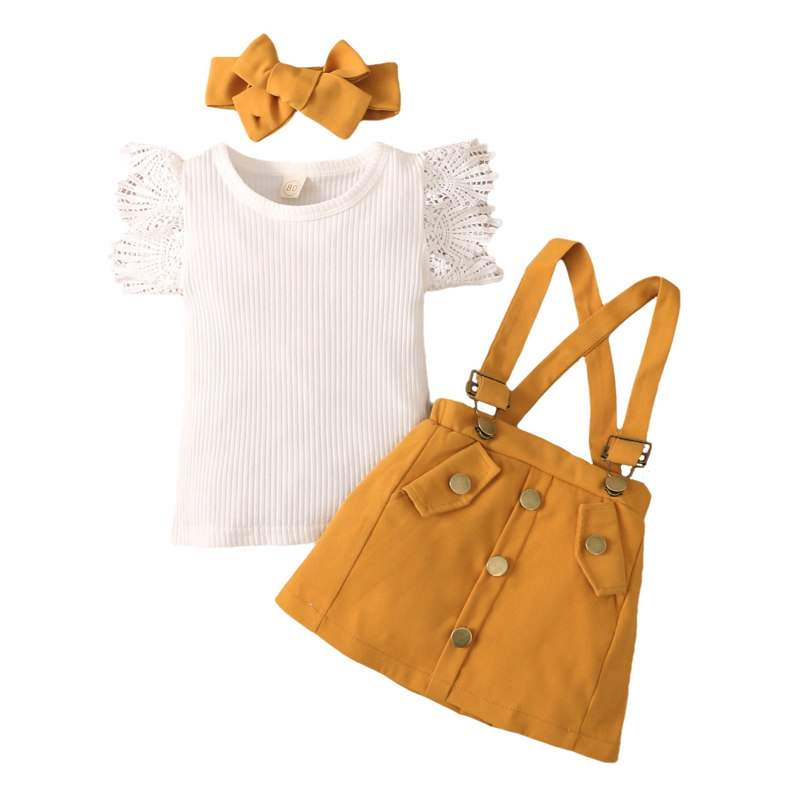 Baby Girl Clothes 6-12 Months Toddler Girls Lace Ruffles Fly Sleeve ...